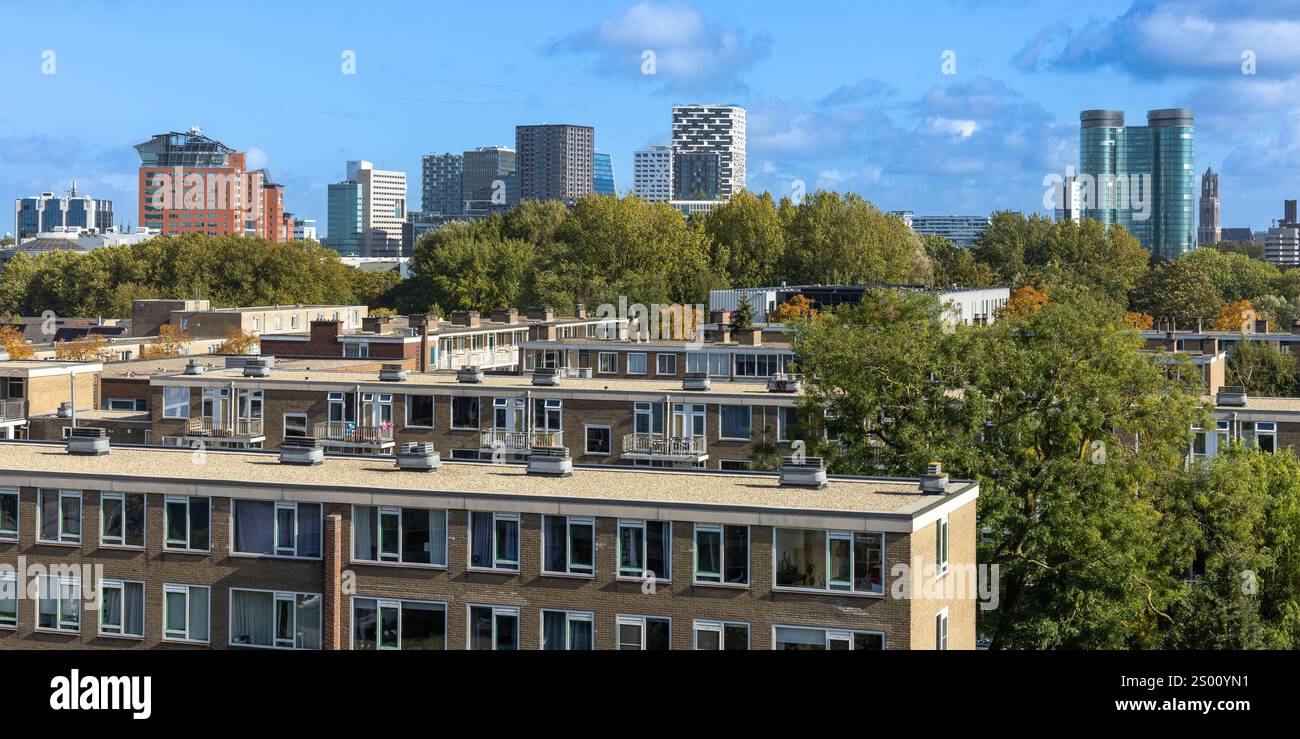 Skyline Utrecht, buildings close to Utrecht Central Station. The flats ...