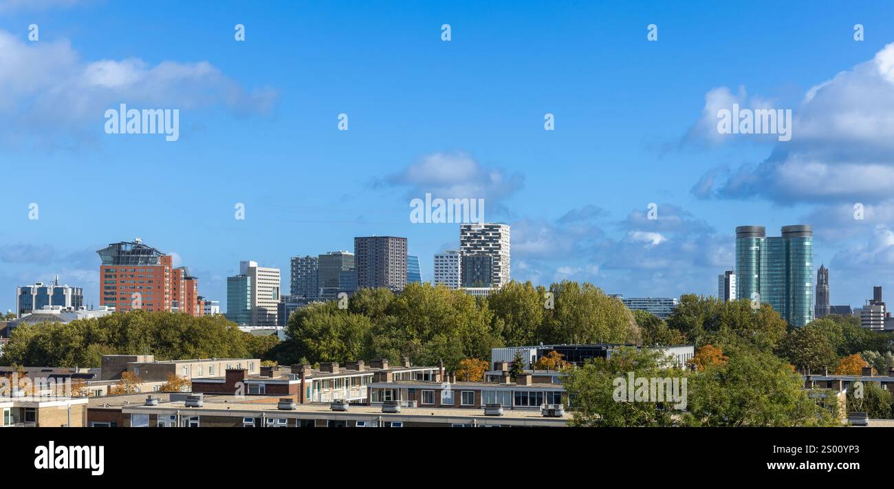 Skyline Utrecht, buildings close to Utrecht Central Station. The flats ...