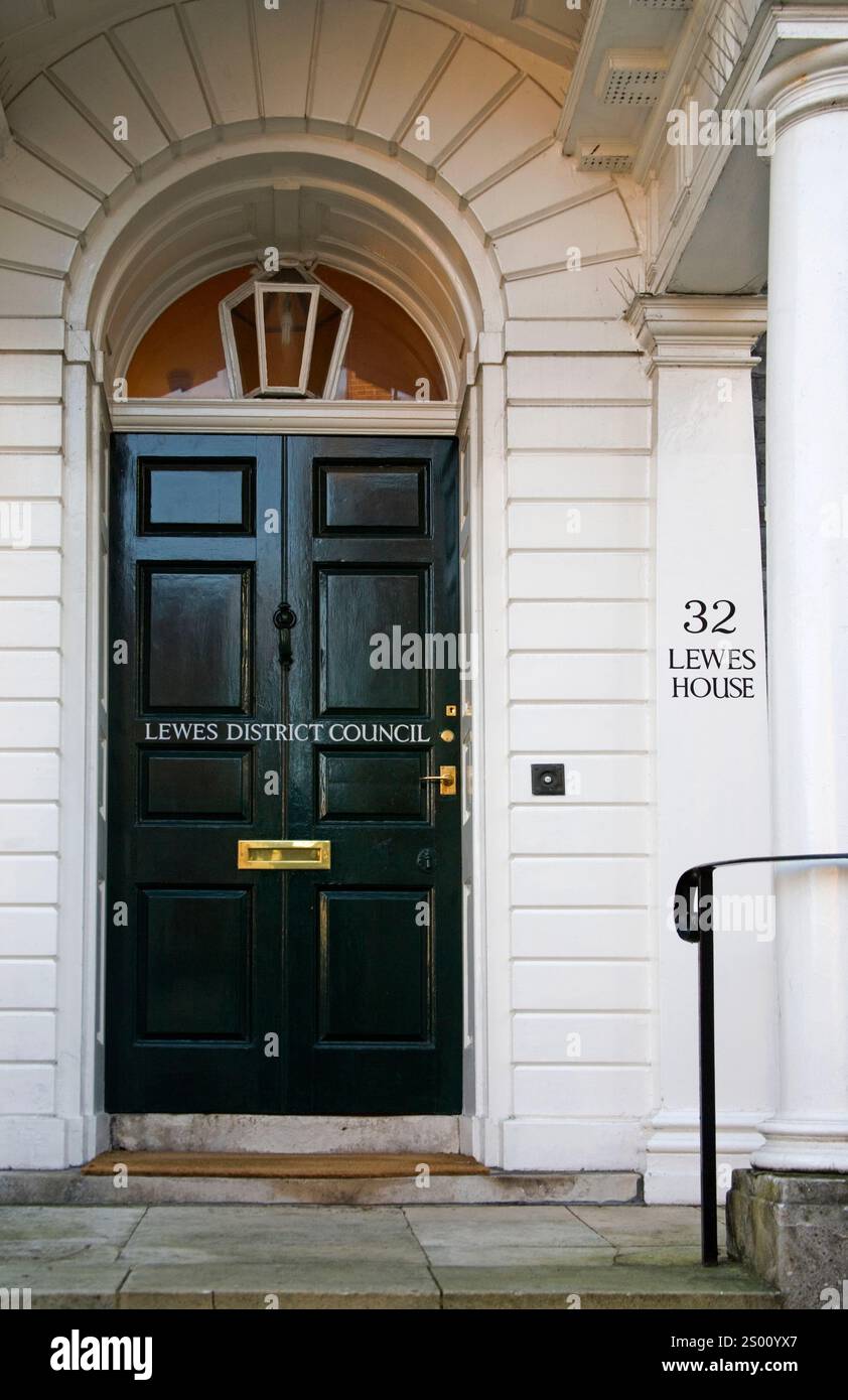 door of the district council offices in Lewes East Sussex Stock Photo ...