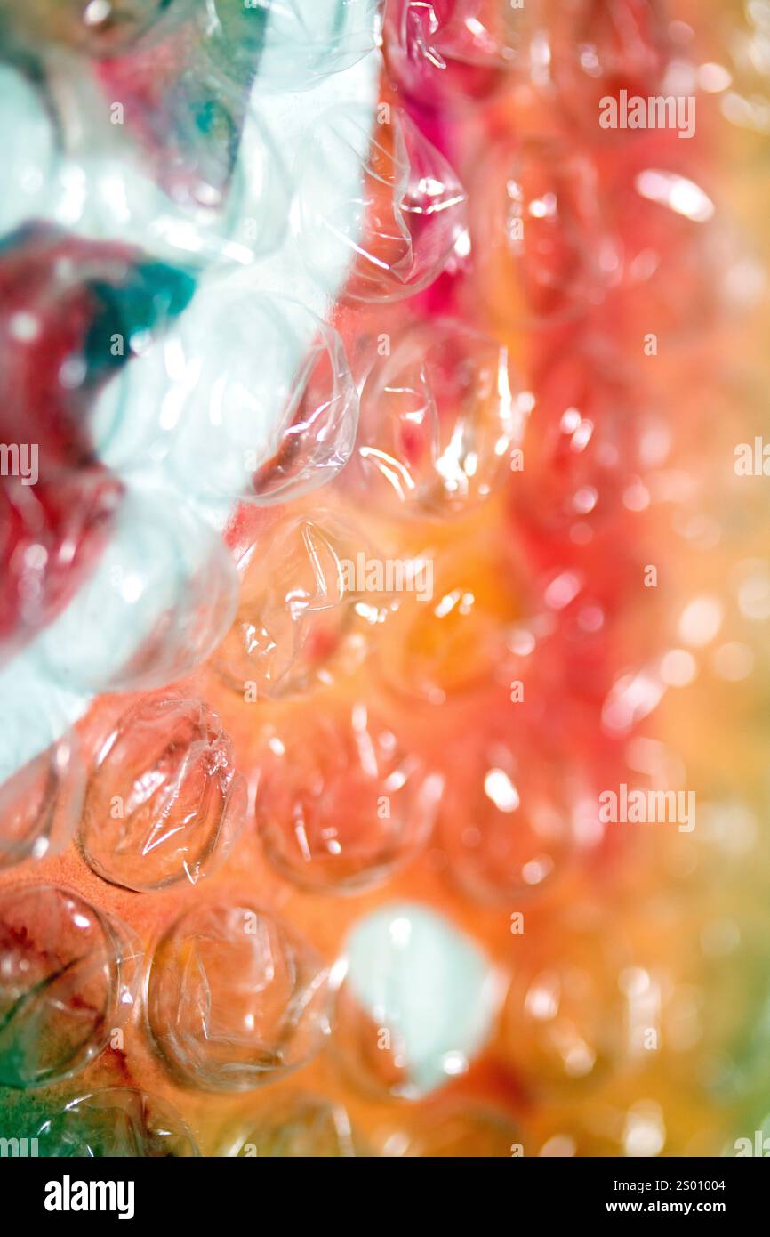 Abstract Bubble Wrap Colour Watercolour Rainbow Packaging Background ...