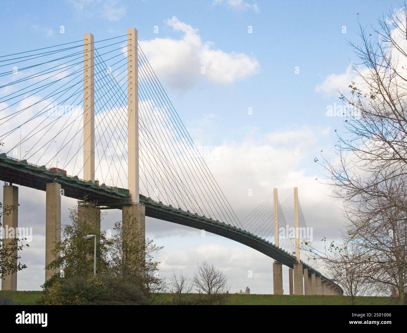 dartford river crossing the QE2 bridge aver the river thames Stock ...