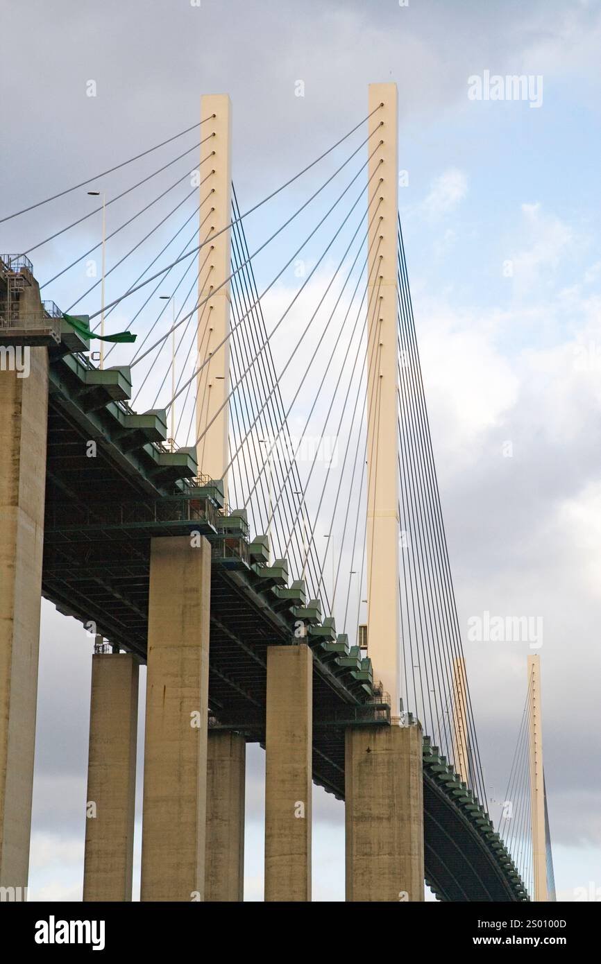 dartford river crossing the QE2 bridge aver the river thames Stock ...