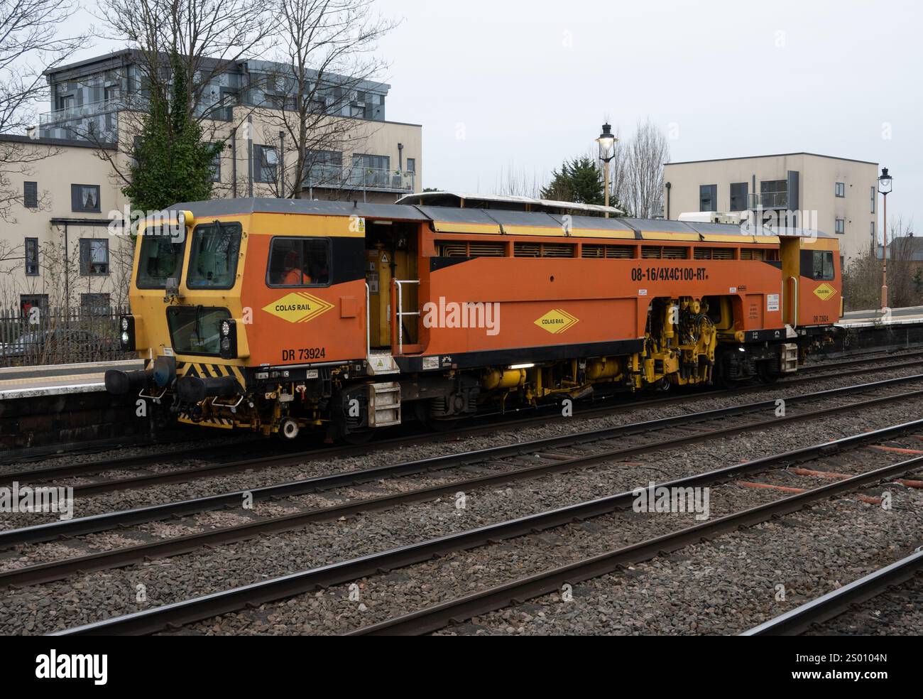 Colas Rail tamper No. DR73924 at Leamington Spa station, UK Stock Photo - Alamy