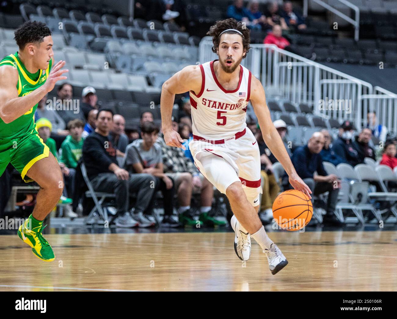 December 21 2024 San Jose, CA U.S.A. Stanford guard Benny Gealer (5 ...