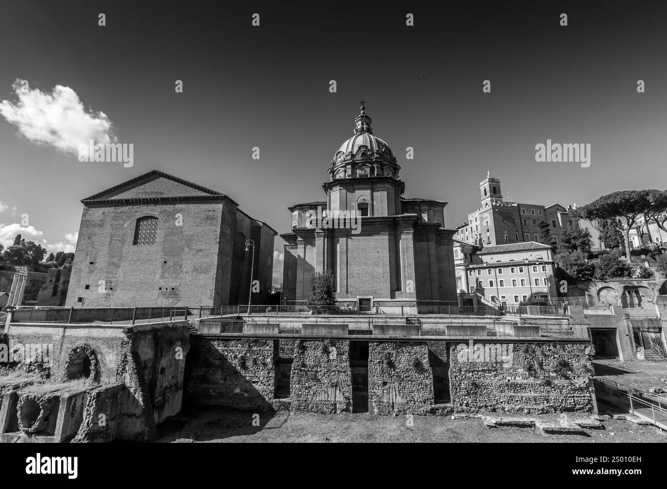 The historical open-air museum Roman Forum, view from Capitolium Hill ...
