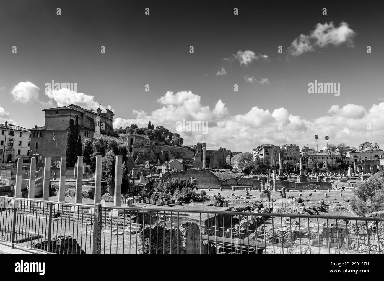 Rome, Italy - April 5, 2019: Forum Romanum is a rectangular forum ...