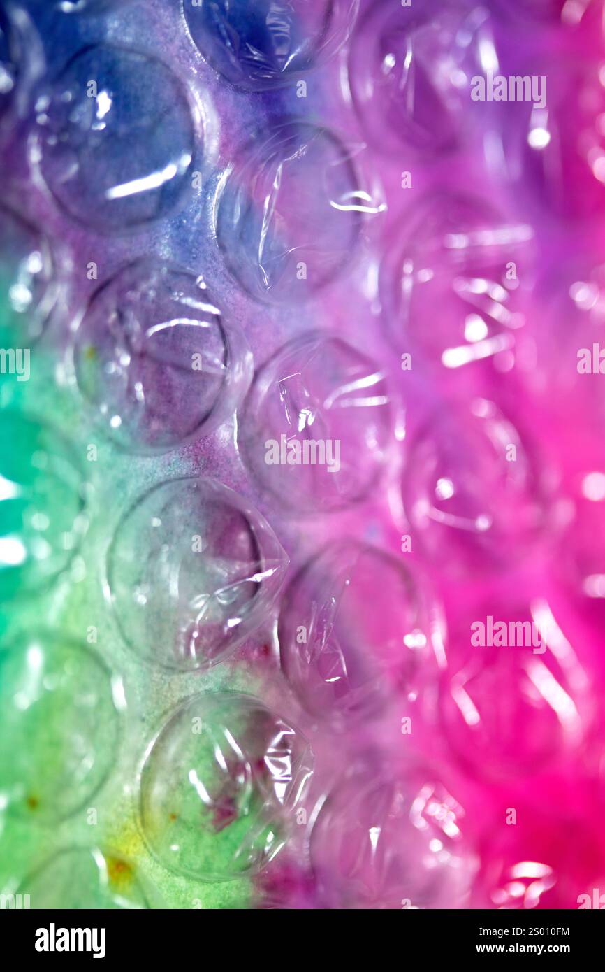 Abstract Bubble Wrap Colour Watercolour Rainbow Packaging Background ...