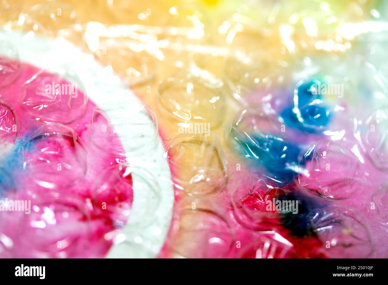 Abstract Bubble Wrap Colour Watercolour Rainbow Packaging Background ...