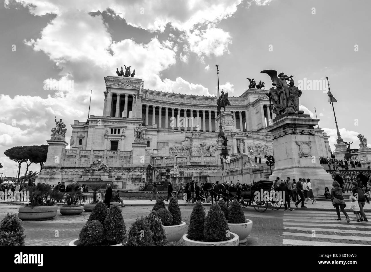 Rome, Italy - April 5, 2019: The Altar Of The Fatherland or Altare ...