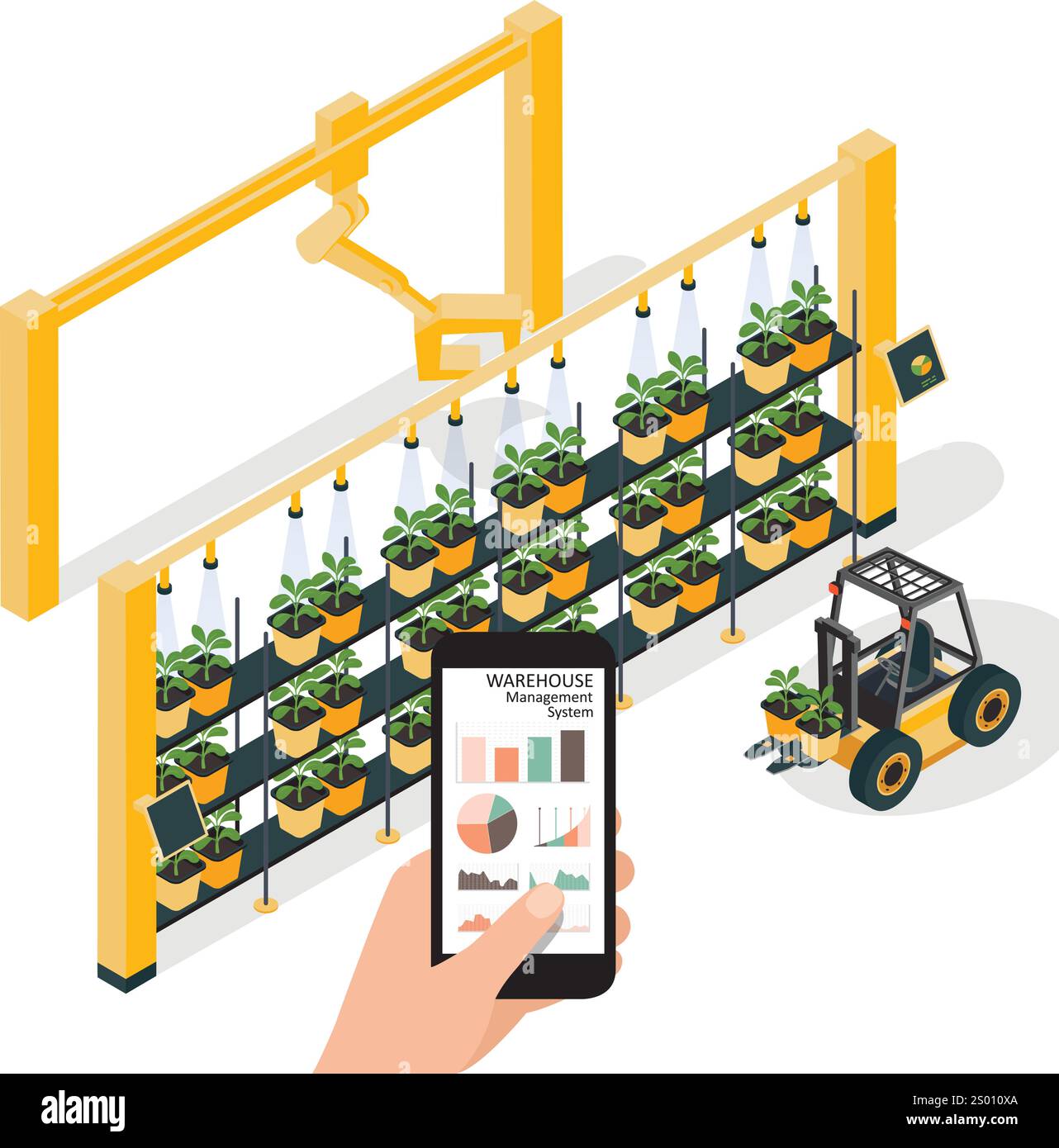 Hydroponics, vertical farm. Isometric vector illustration Stock Vector Image & Art - Alamy