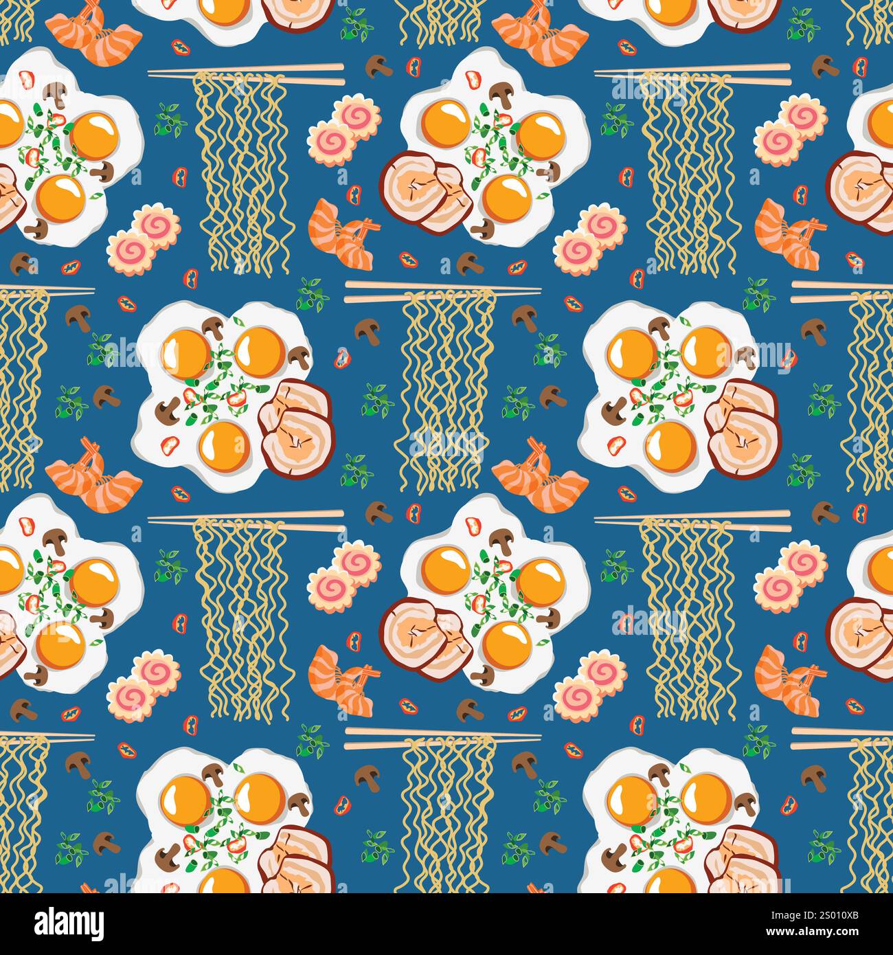 Ramen topping variety Stock Vector Images - Alamy