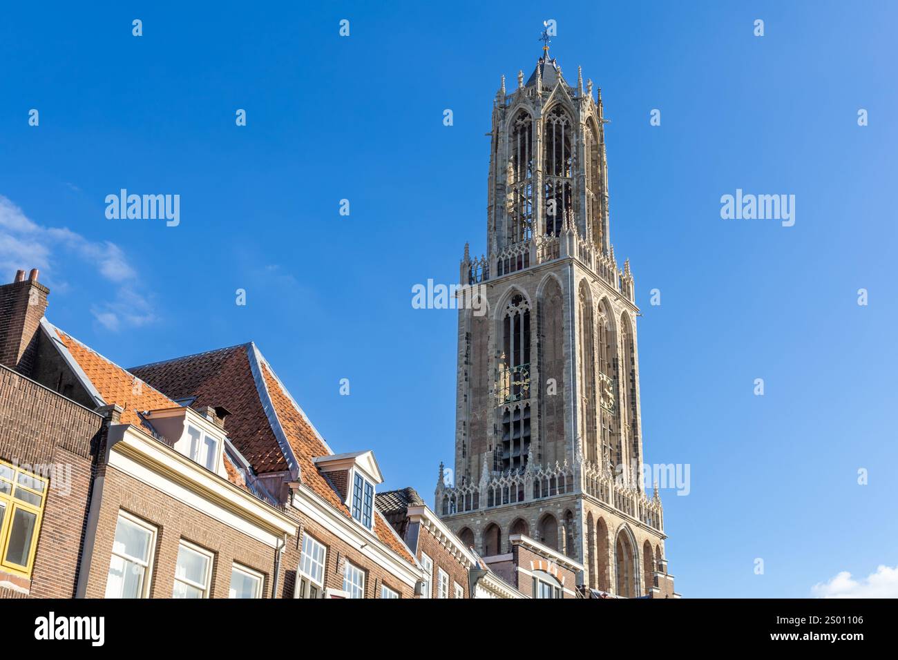 Dom Tower in Utrecht rises above all other historic buildings Stock ...