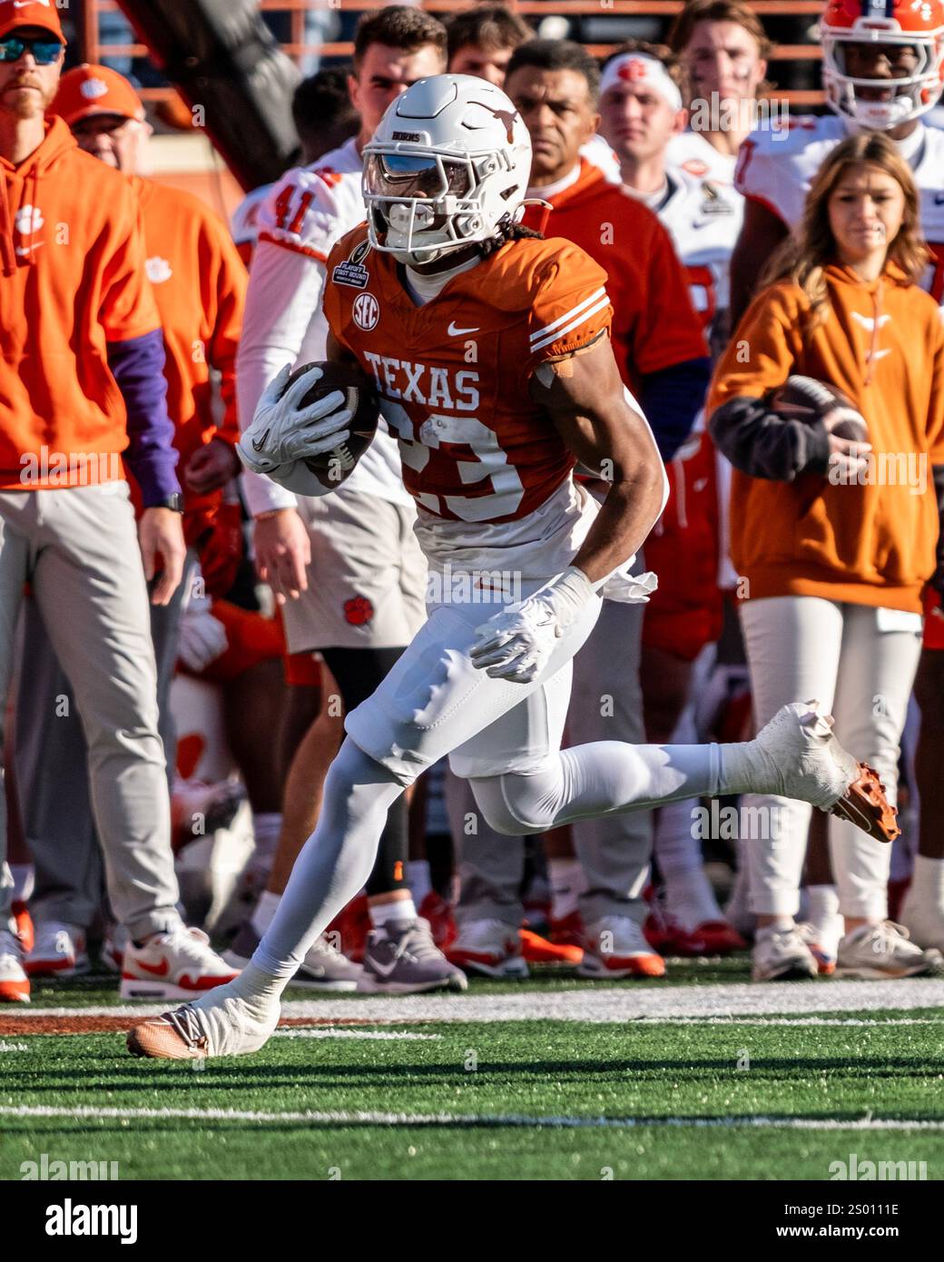 Austin, USA. 21st Dec, 2024. Dec 21, 2024.Jaydon Blue #23 of the Texas Longhorns in action vs ...
