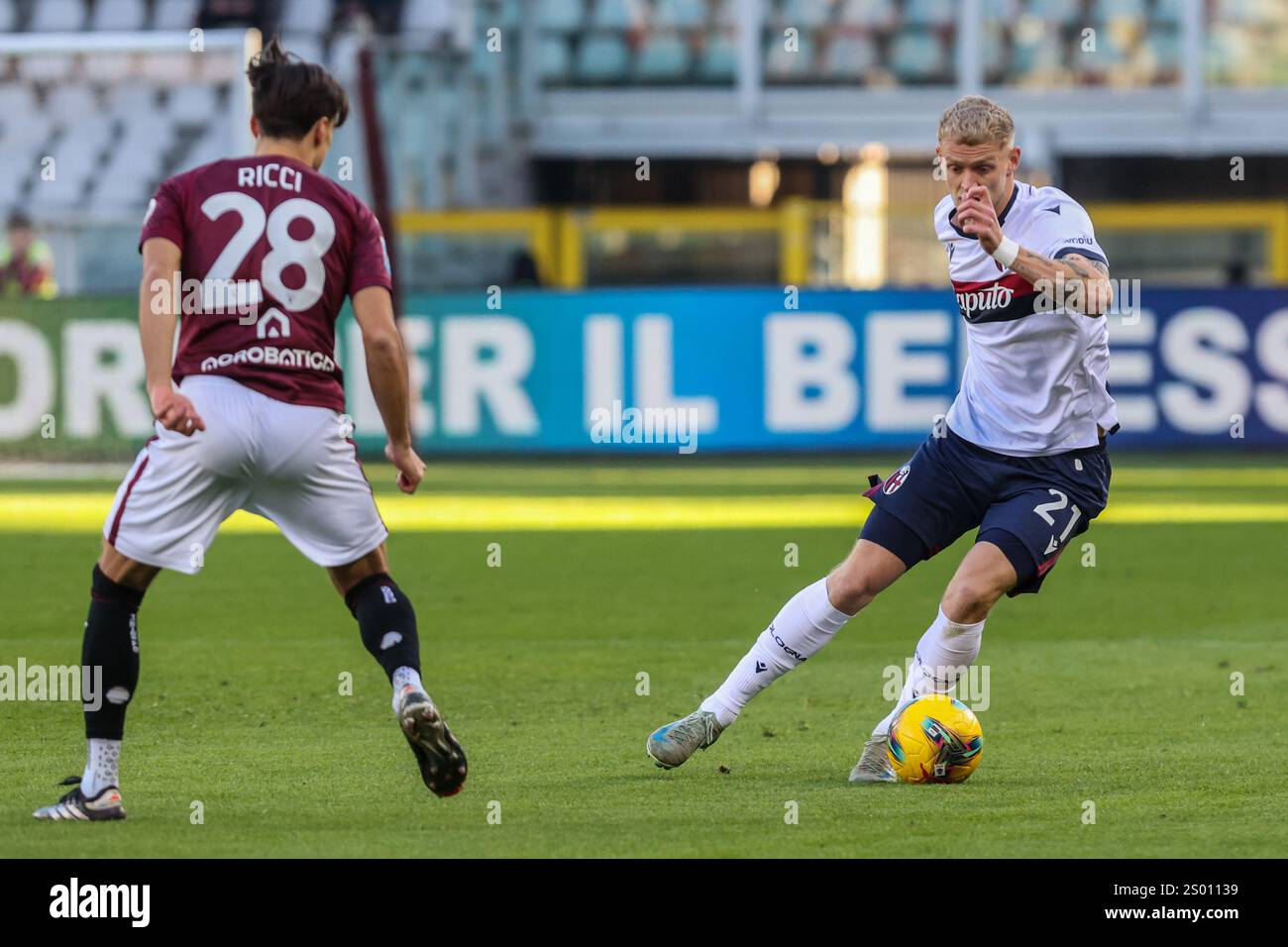 Bologna FC's Jens Odgaard in action during the Serie A Enilive 2024/ ...