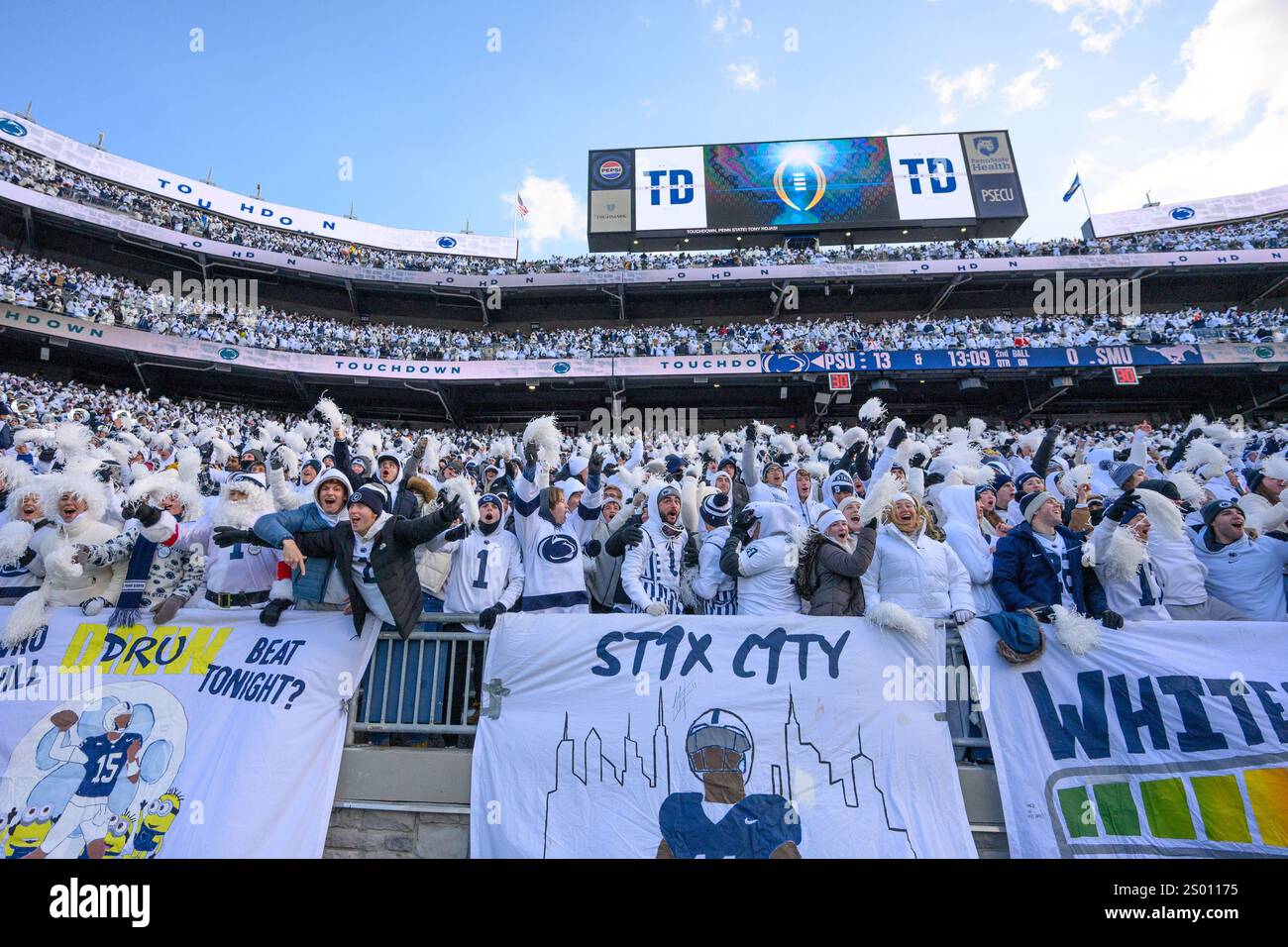 December 21, 2024: Penn State Nittany Lions fans react during the NCAA ...