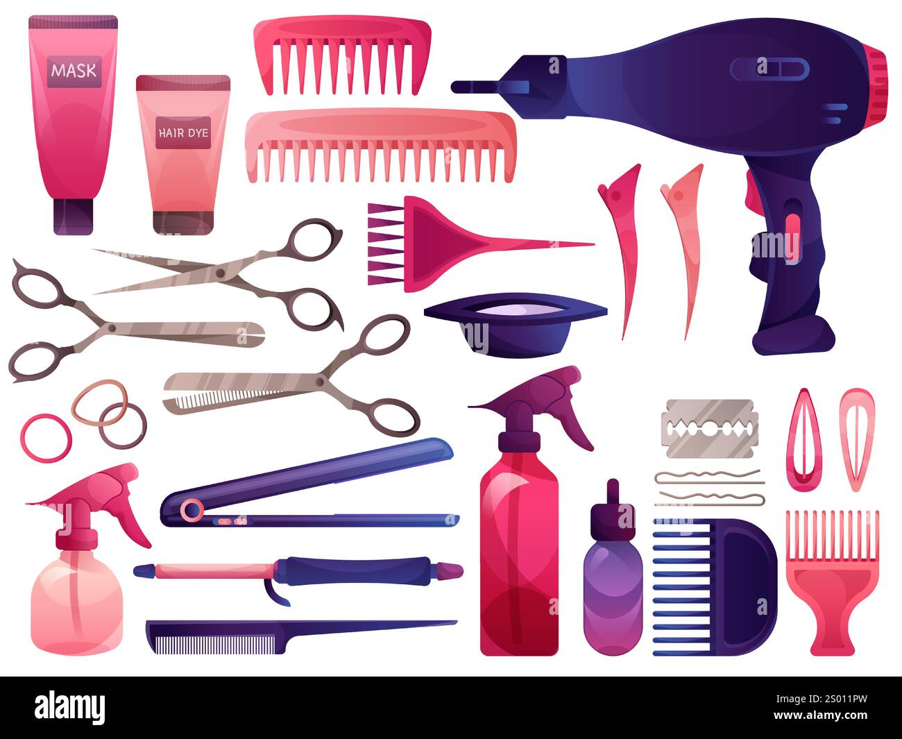 Shampoo hair mask comb Stock Vector Images - Alamy