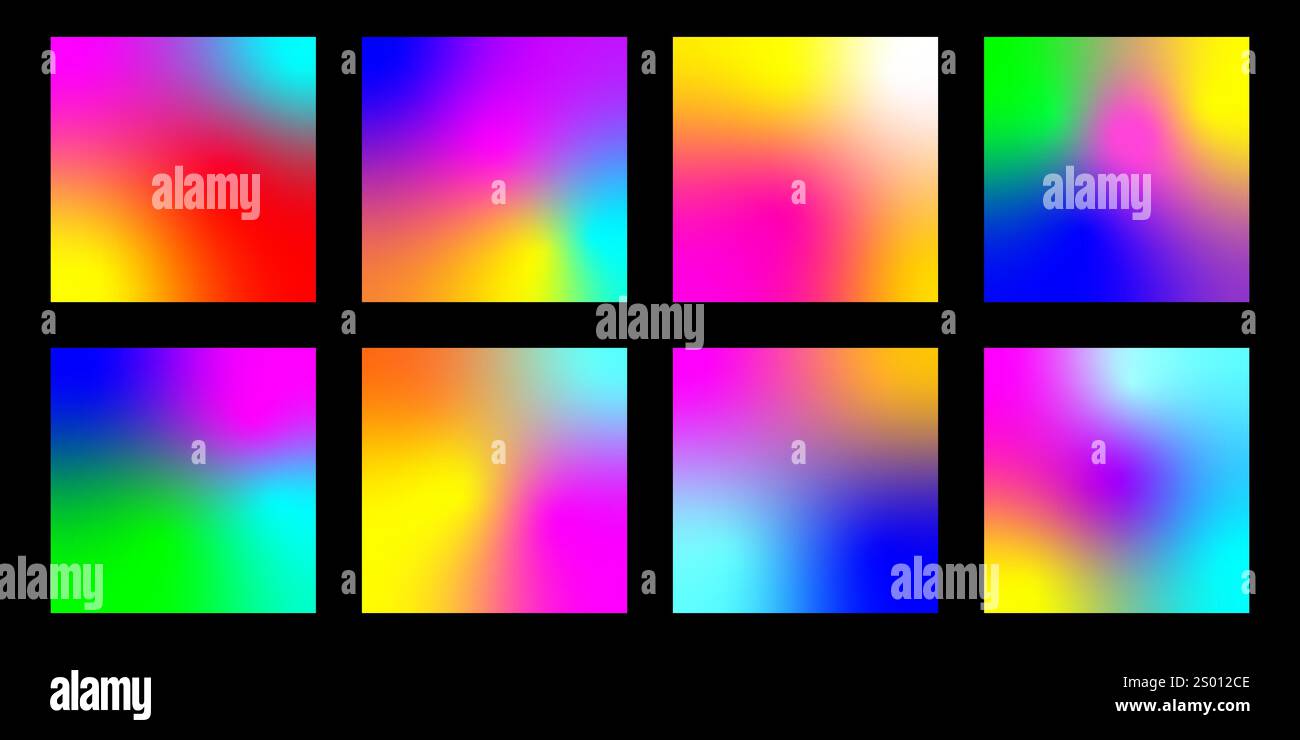 Colorful abstract gradients displayed in vibrant patterns. Vector ...
