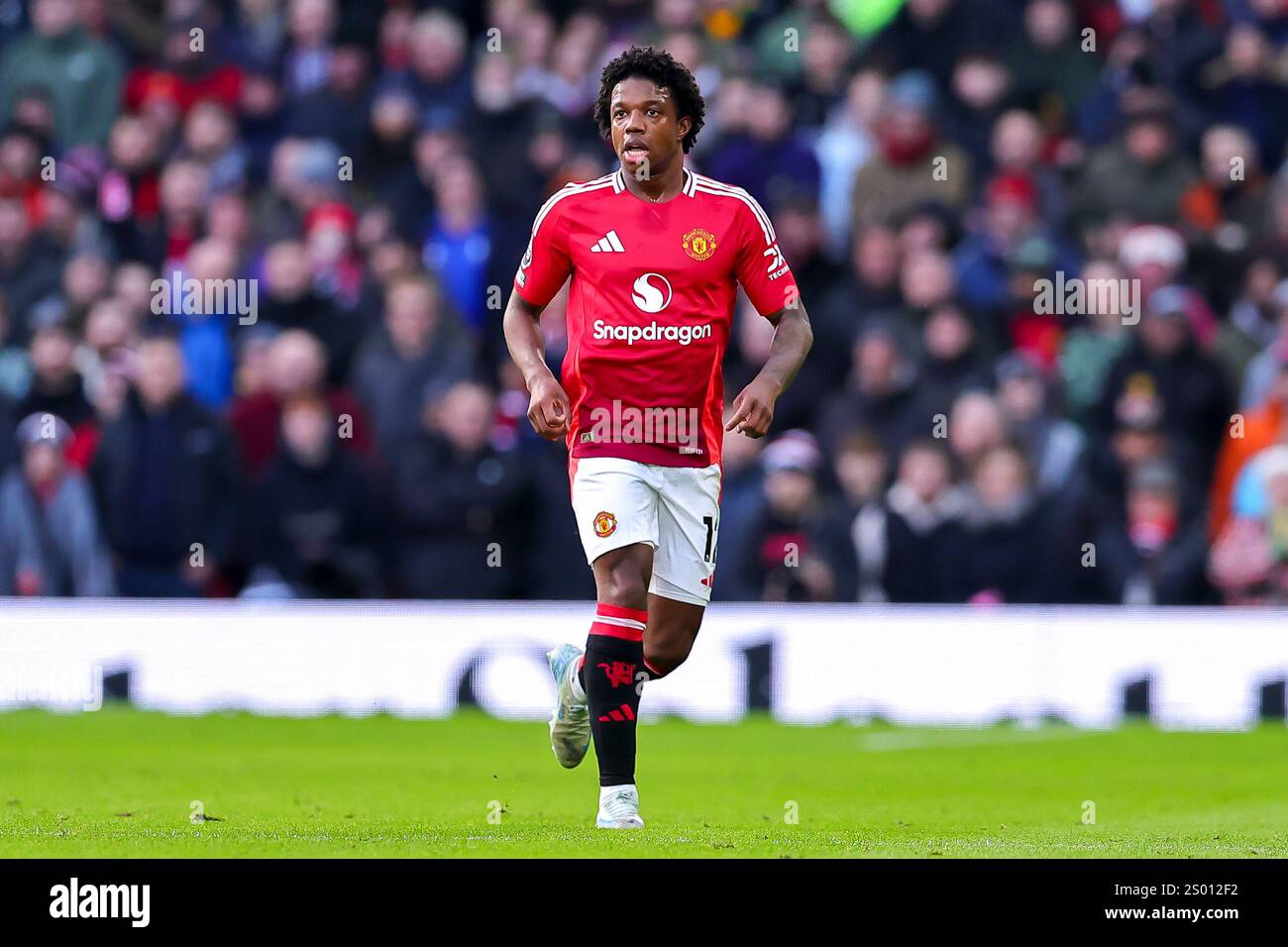 Manchester, UK. 22nd Dec, 2024. Tyrell Malacia of Manchester United ...
