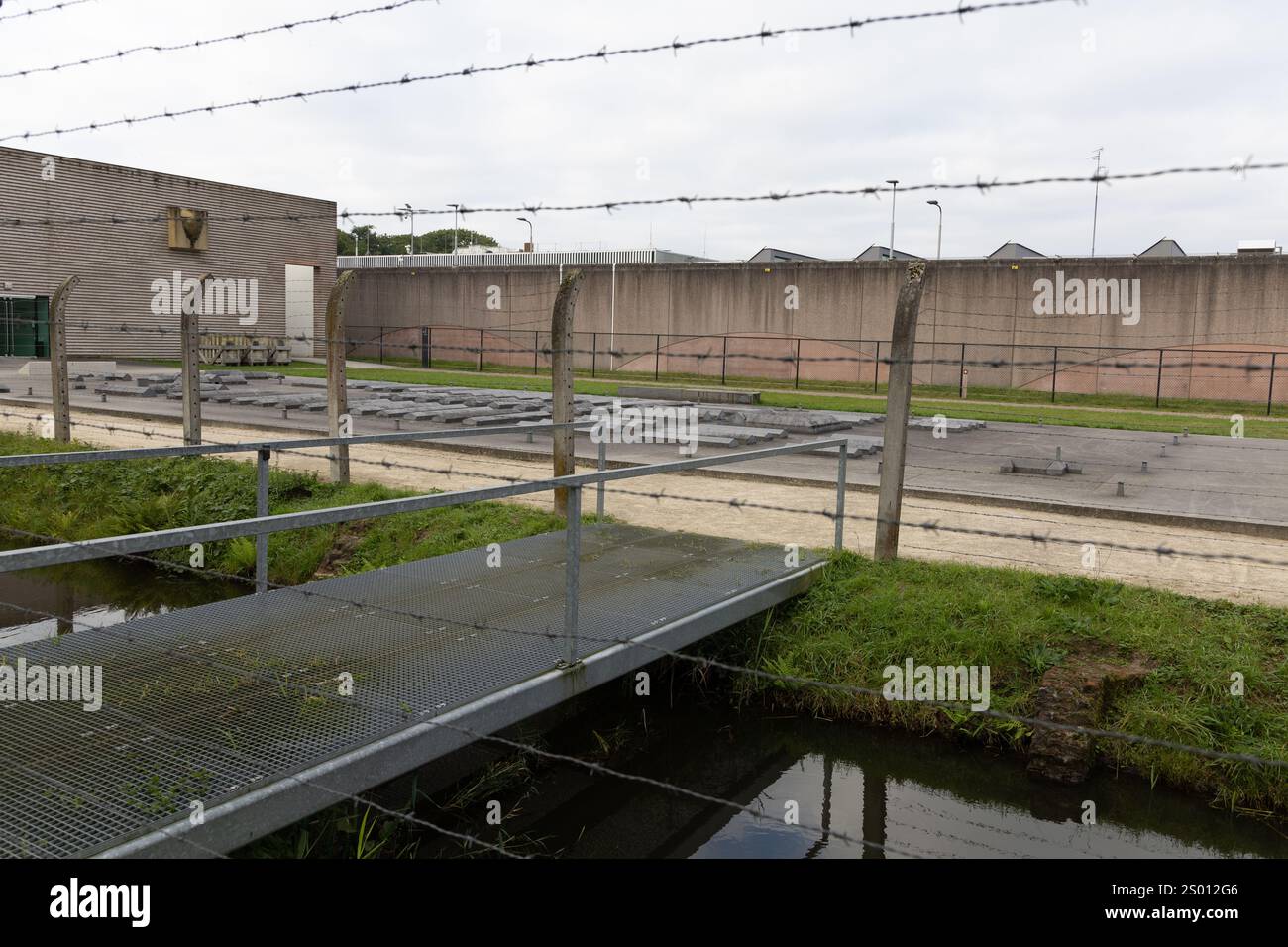 Small layout of camp Vught behind a fence with barbed wire Stock Photo ...