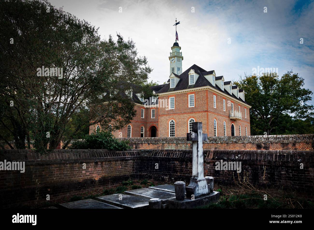 The Jones Family Cemetery on a fall day in the colonial historic ...