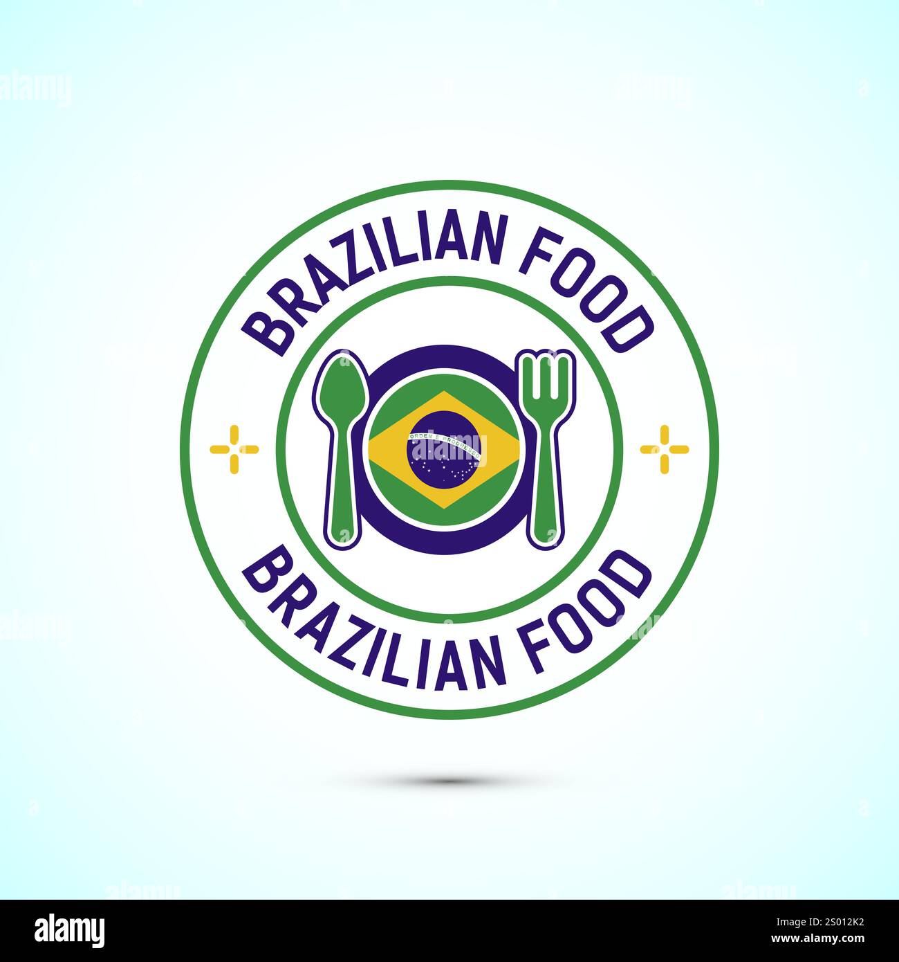 Brazilian food icon badge with flag, suitable for restaurant business ...