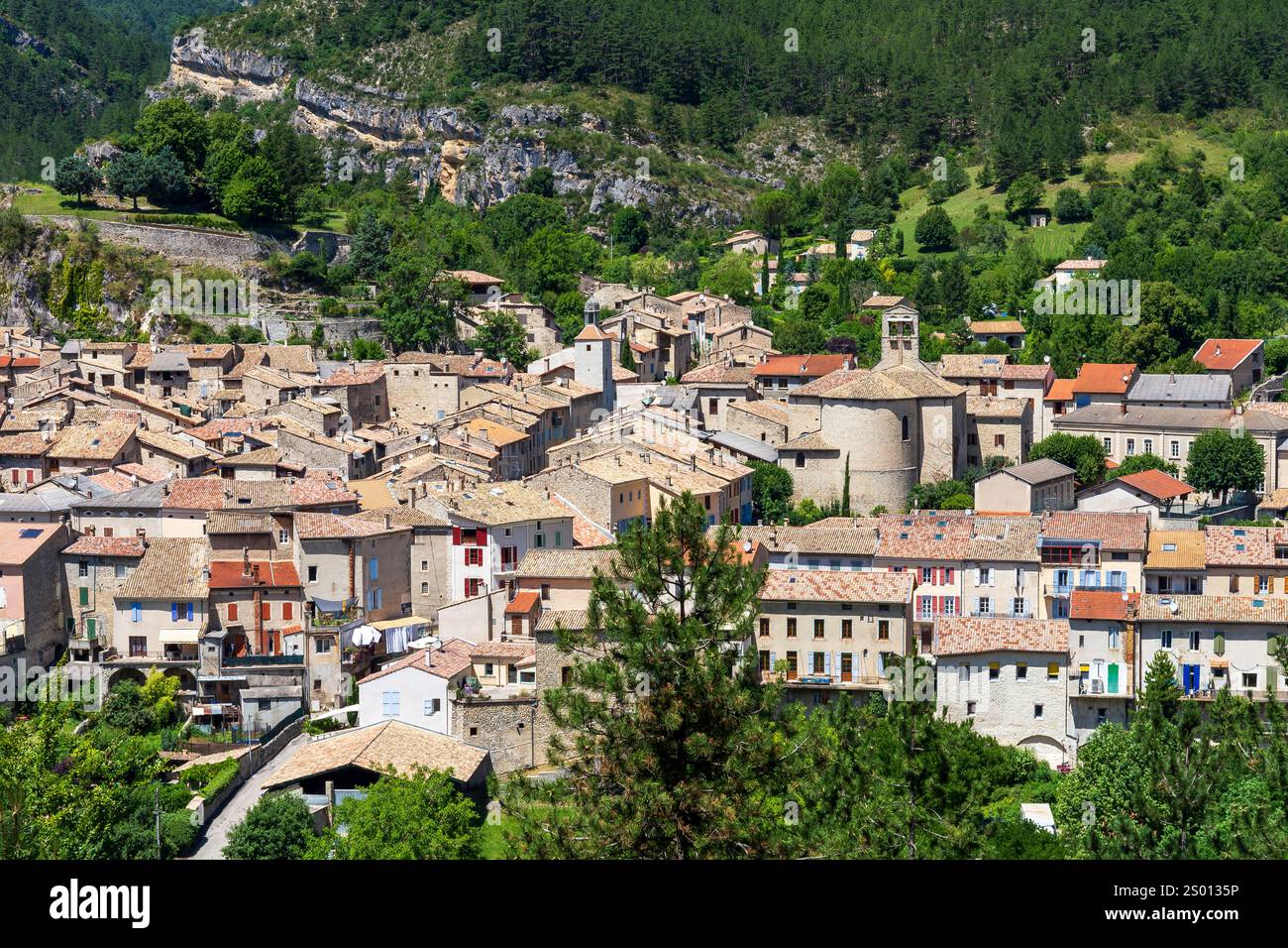 Châtillon en Diois, in the Drôme department, southeastern France. The ...