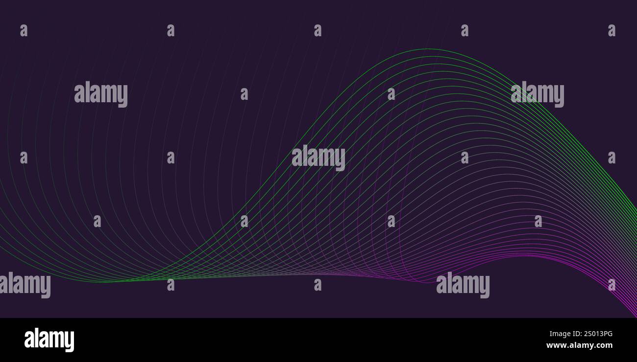 Abstract wave pattern showcases vibrant colors on a dark background. Vector illustration Stock ...