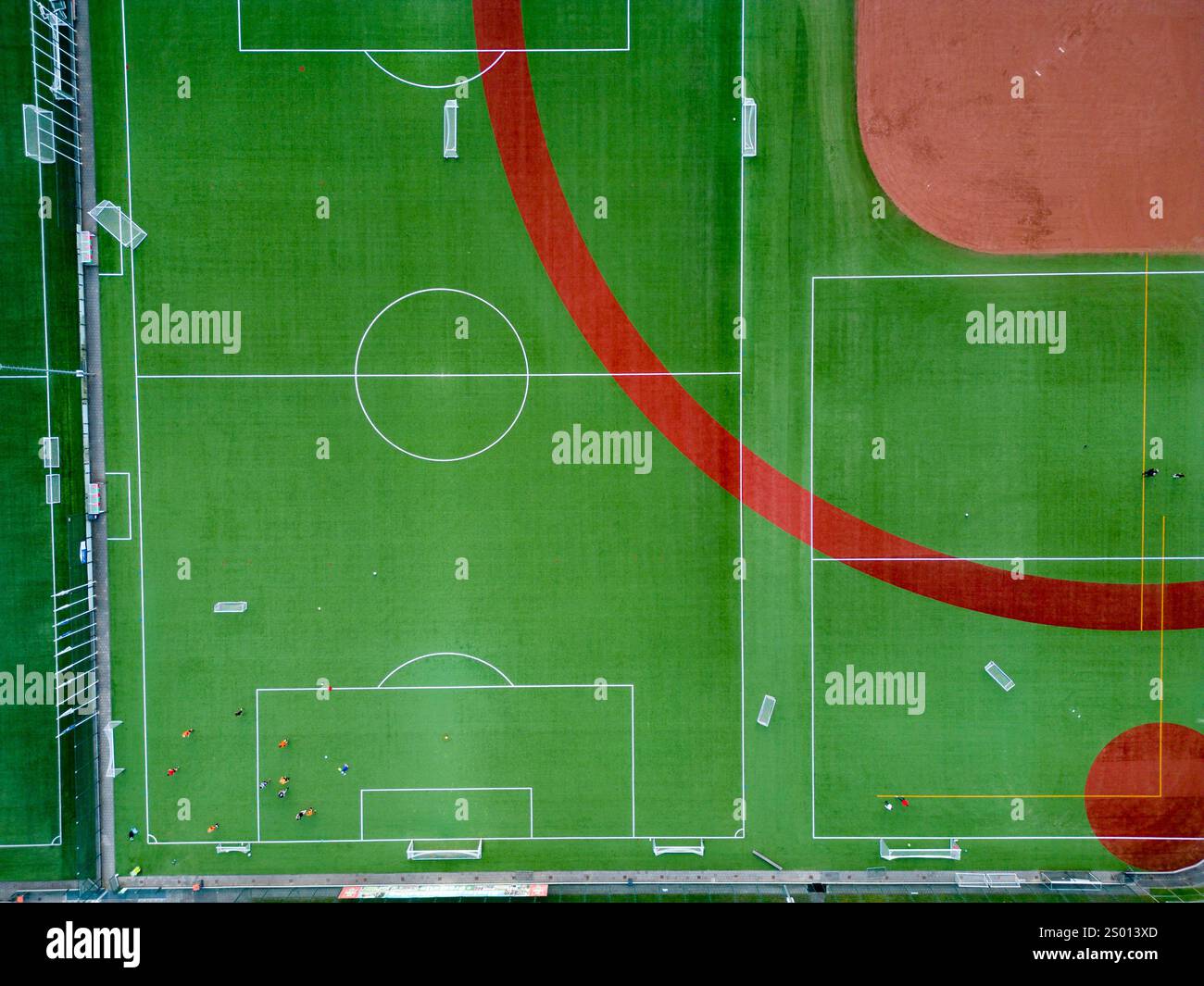 Aerial view of a gas production field, Zeerijp, Groningen, The ...