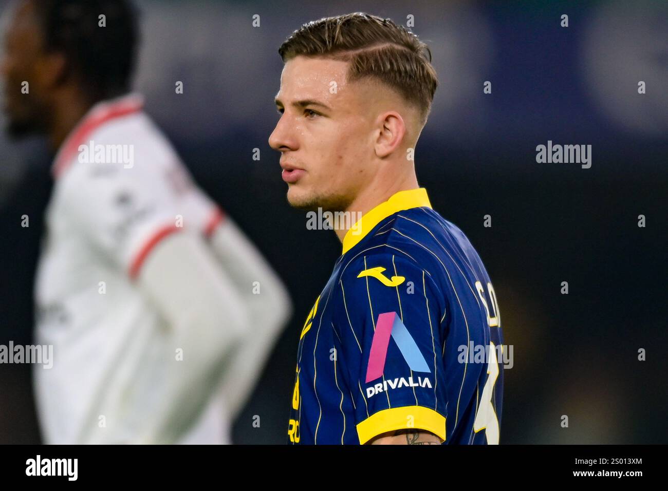 Verona, Italy. 20th Dec, 2024. Hellas Verona's Tomas Suslov portrait ...