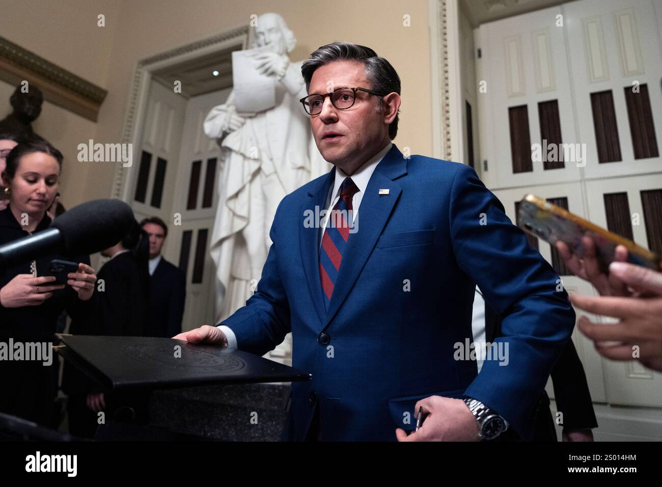 UNITED STATES - DECEMBER 19: Speaker of the House Mike Johnson, R-La ...