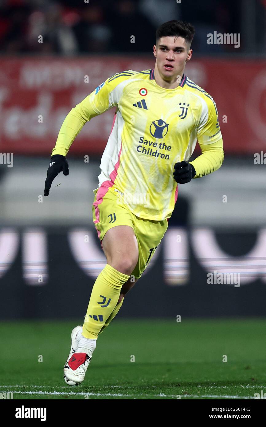 Monza, Italy. 22nd Dec, 2024. Vasilije Adzic of Juventus Fc looks on ...