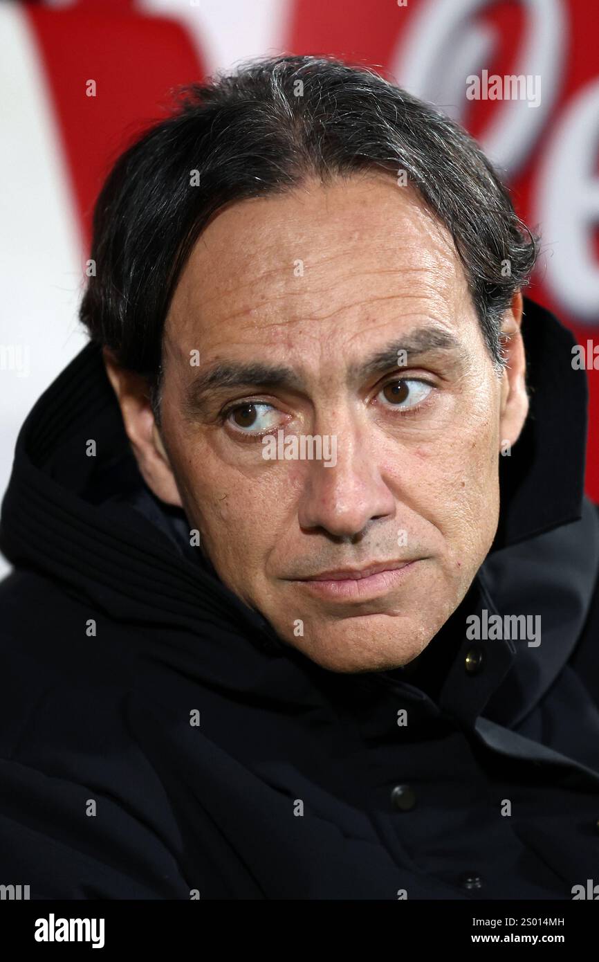 Monza, Italy. 22nd Dec, 2024. Alessandro Nesta, head coach of Ac Monza ...