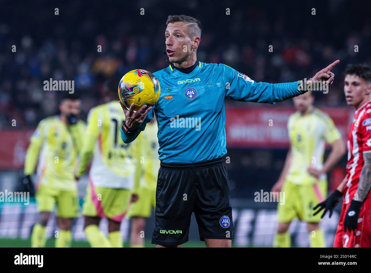 Italien. 22nd Dec, 2024. Referee Davide Massa seen in action during ...
