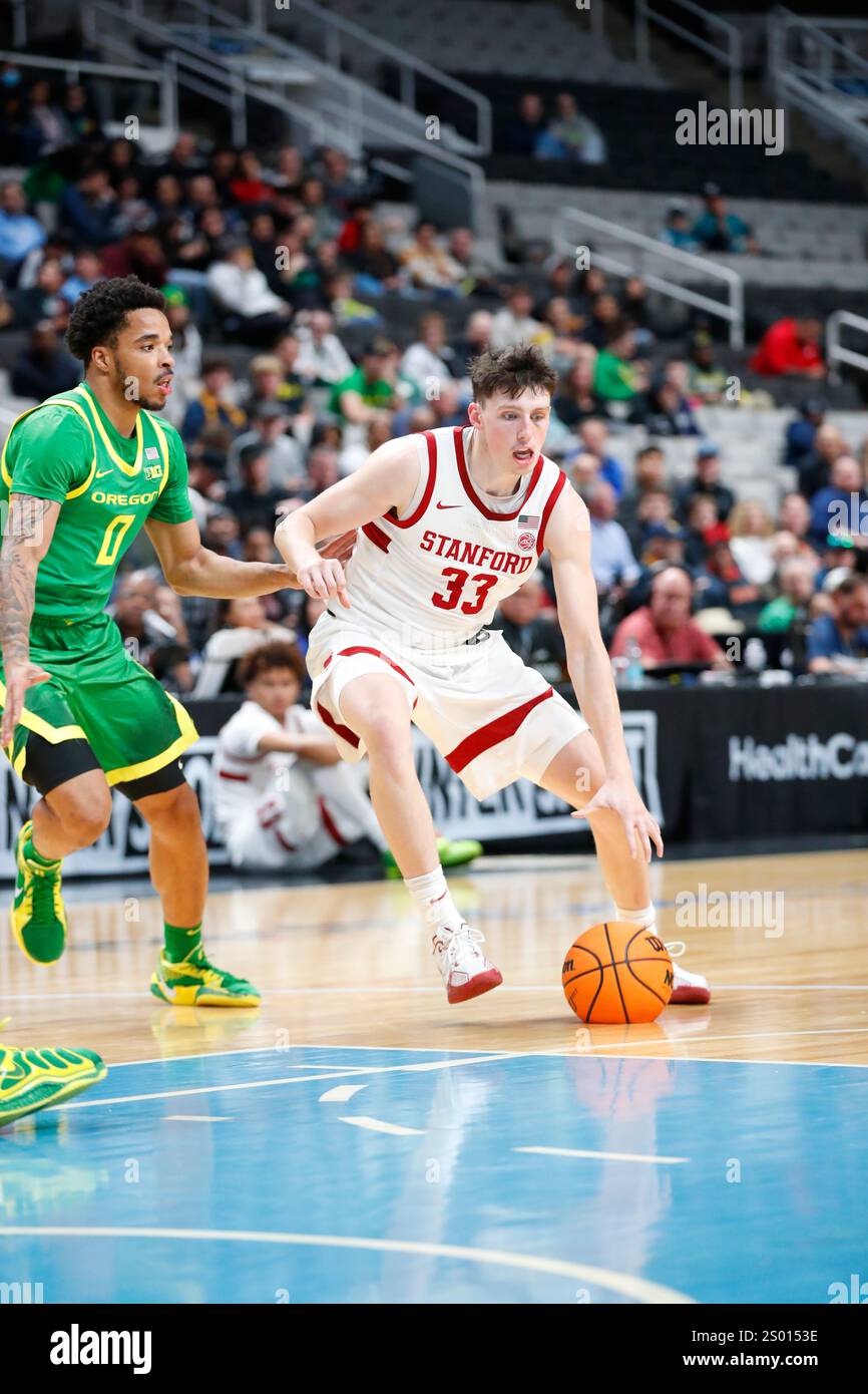 SAN JOSE, CA - DECEMBER 21: Stanford Cardinal forward Evan Stinson (33 ...