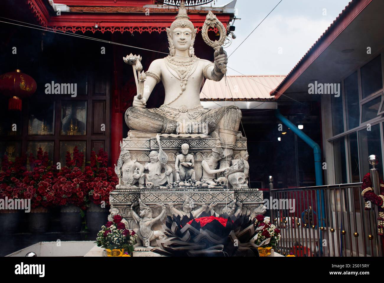 Ancient Yama Deity of death or Prince devil statue in spirit underworld ...