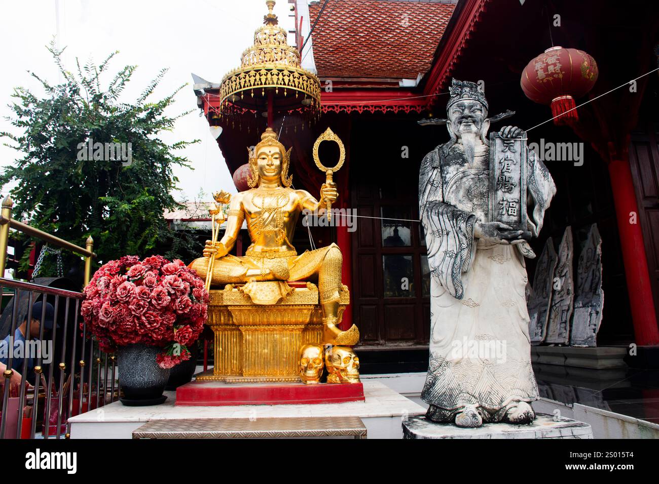 Yama Deity of death or Prince devil statue in spirit underworld hell ...