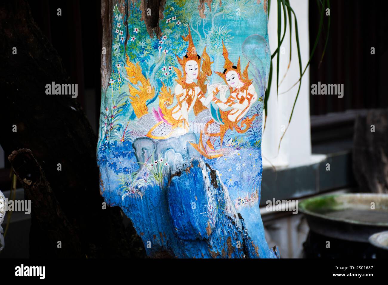 Architecture ancient design of frescoes mural painting drawing angel ...