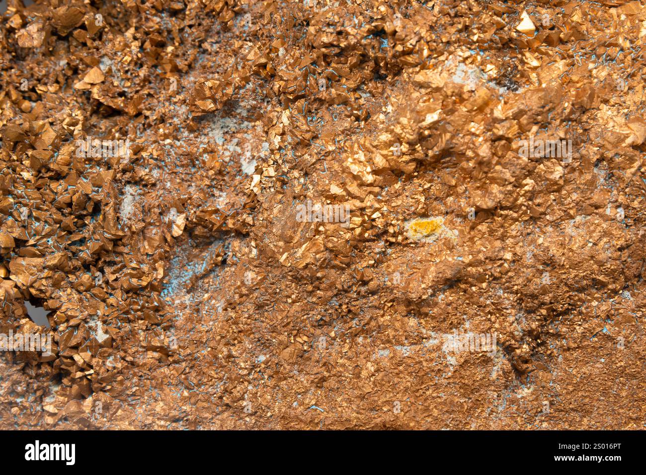 Native copper, macro photo of natural crystal, background photo Stock ...