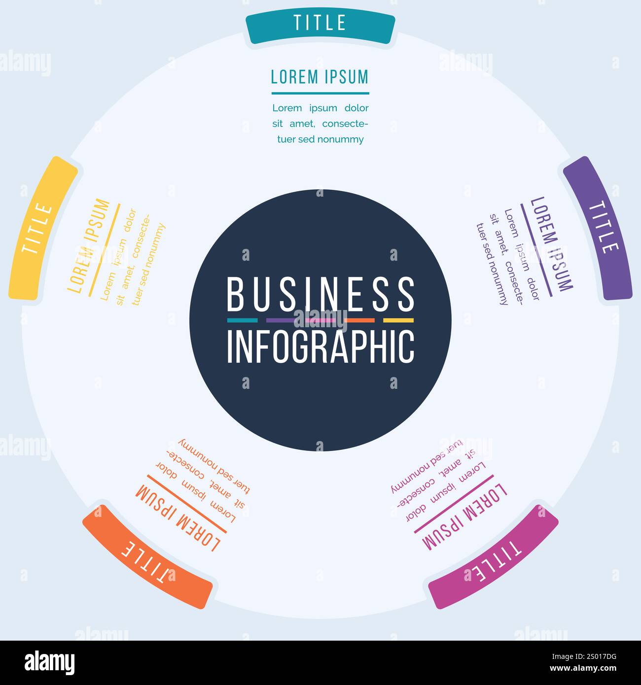 Business Infographic design 5 Steps, objects, elements or options ...