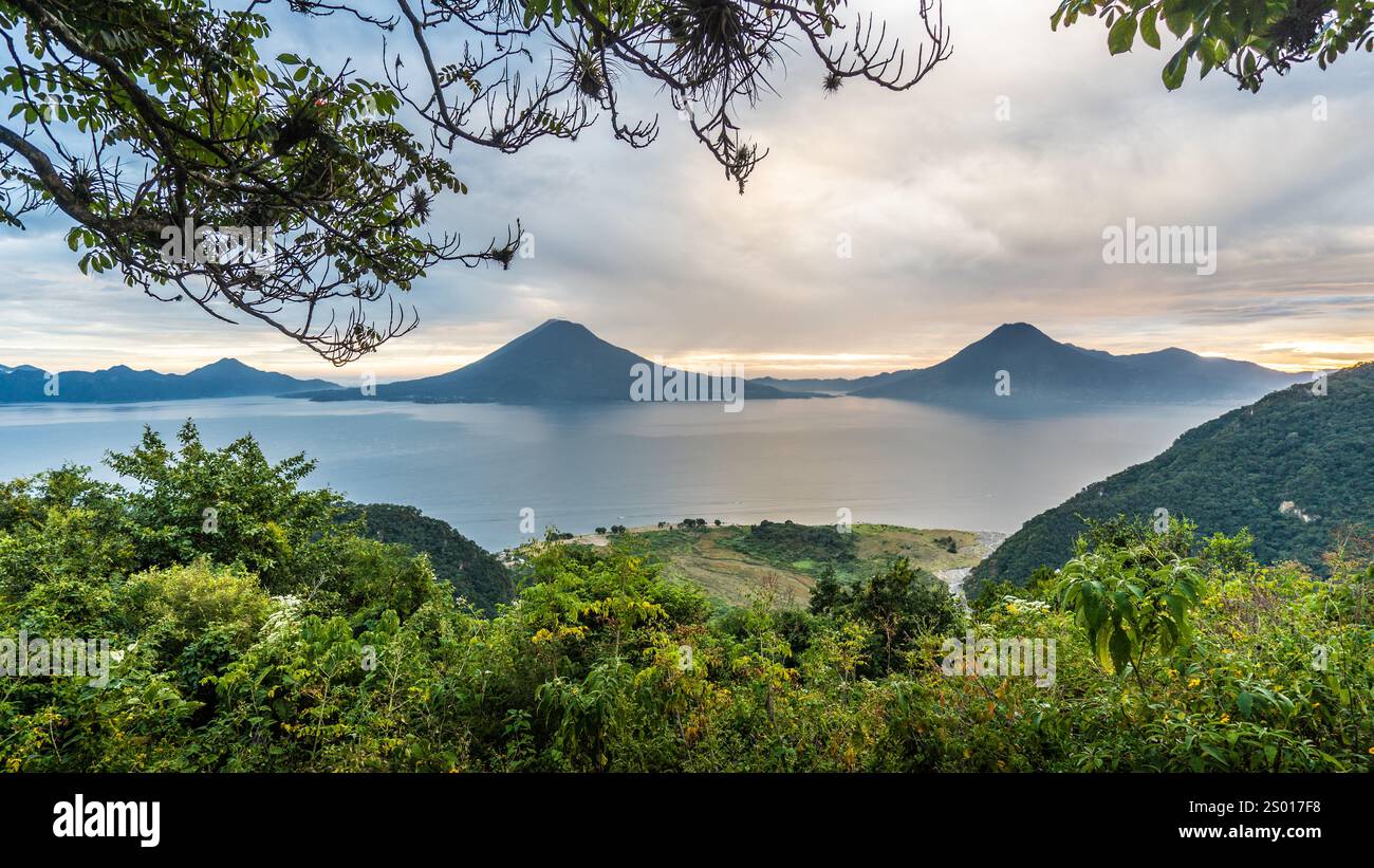 Viewpoint at Lake Atitlan, Guatemala Stock Photo - Alamy