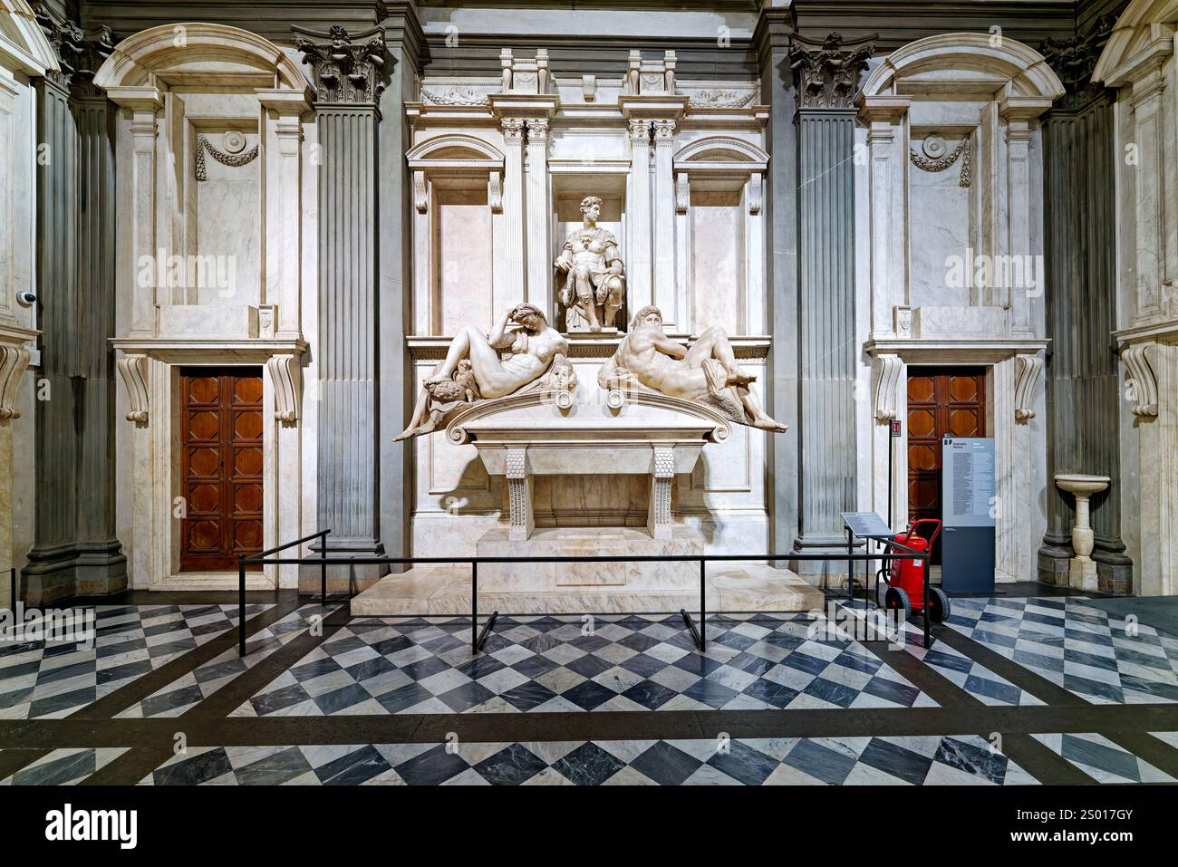 Florence Tuscany Italy. Cappelle Medicee (Medici Chapels). Sagrestia Nuova (New Sacristy). Tomb ...