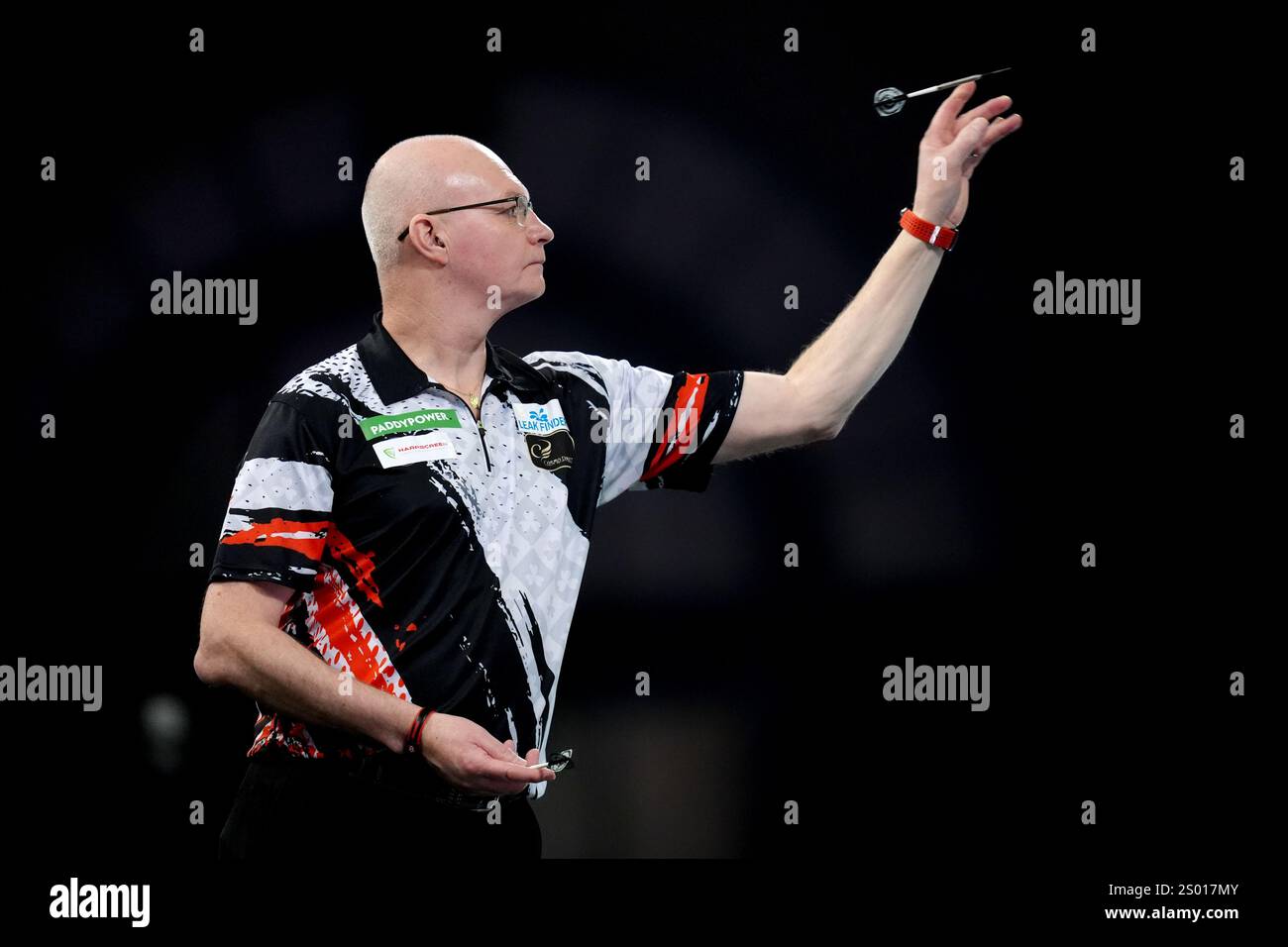 Mickey Mansell during his match against Jonny Clayton during day nine ...