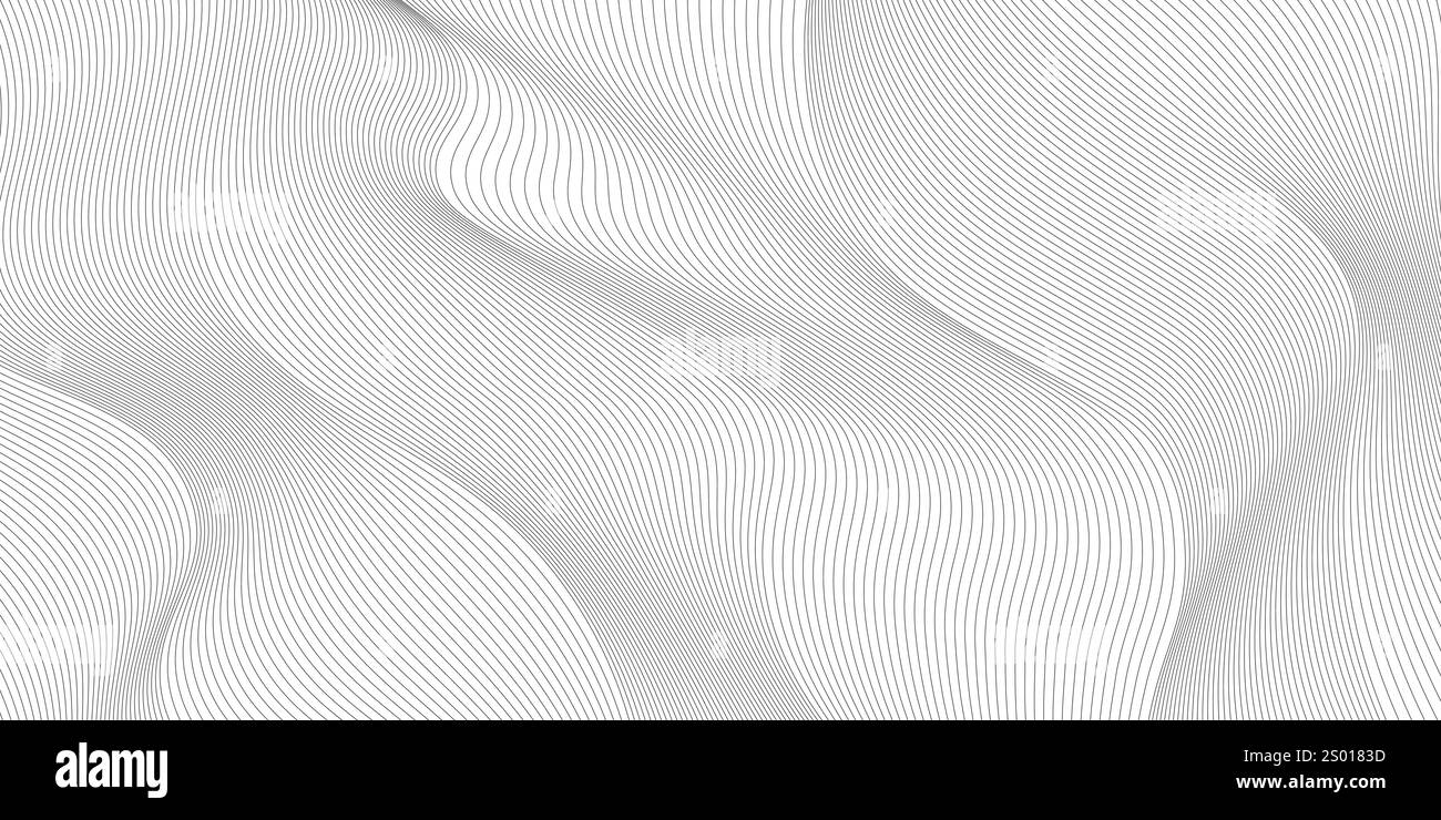 Black white wavy striped pattern Stock Vector Images - Alamy