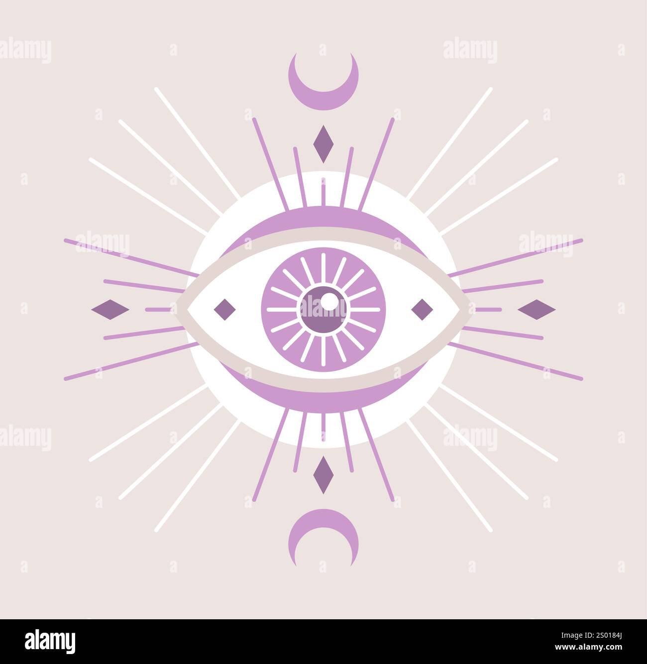 All-seeing eye or third eye, abstract vector illustration in flat style Stock Vector Image & Art ...