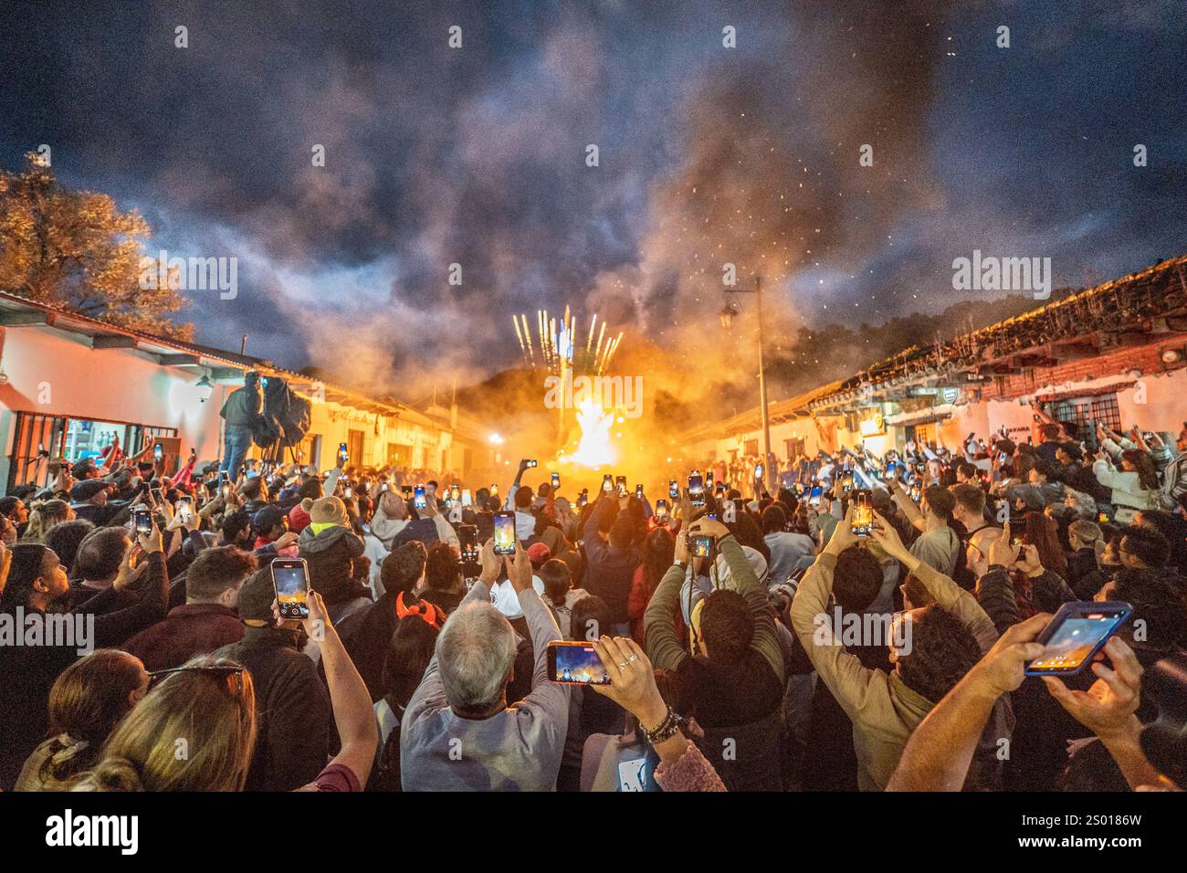 La Quema del Diablo - Burning of the Devil, Antigua Guatemala Stock ...