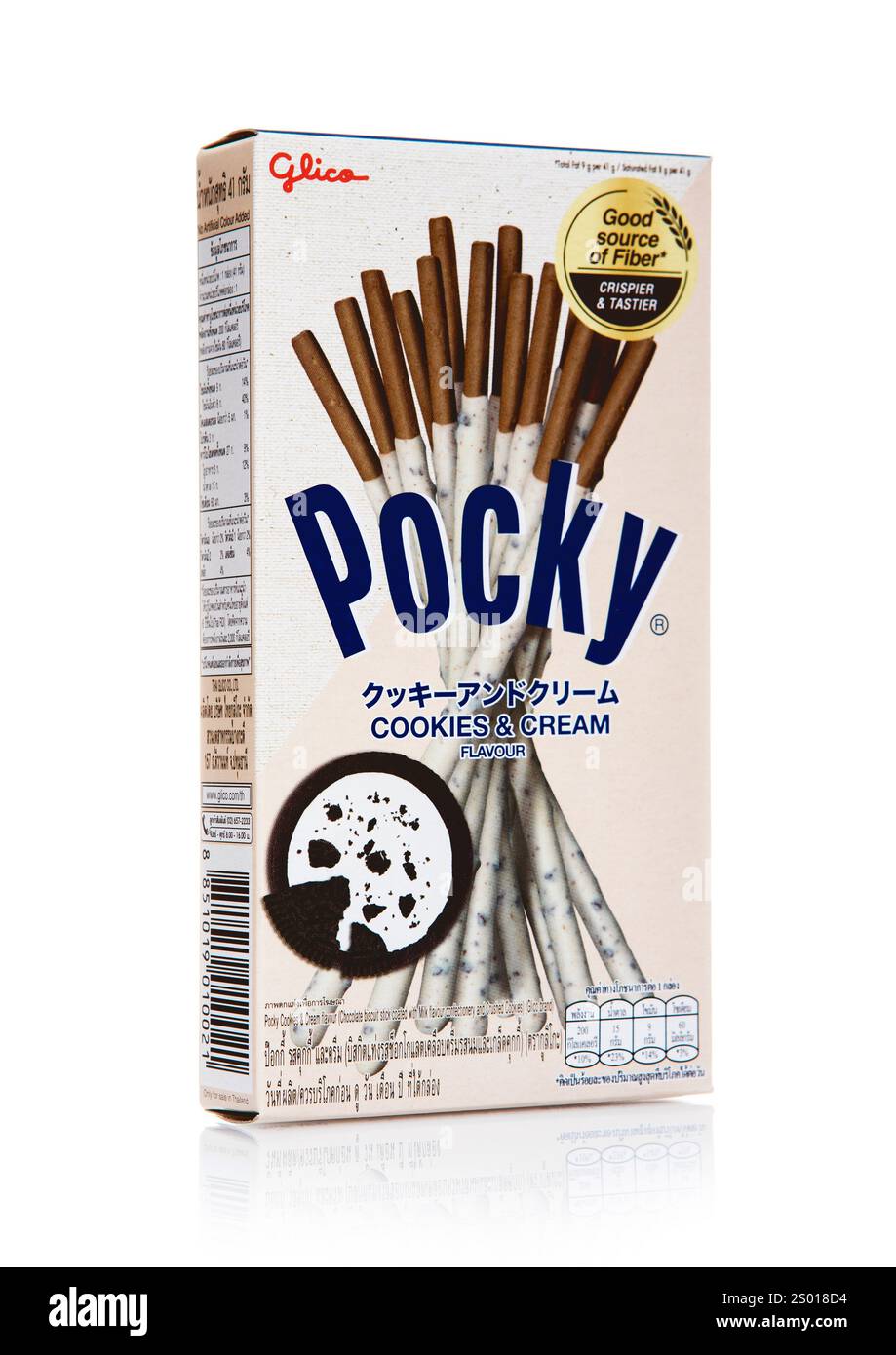 LONDON, UK - DECEMBER 18, 2024: Pocky original biscuit sticks coated with chocolate with cookie ...