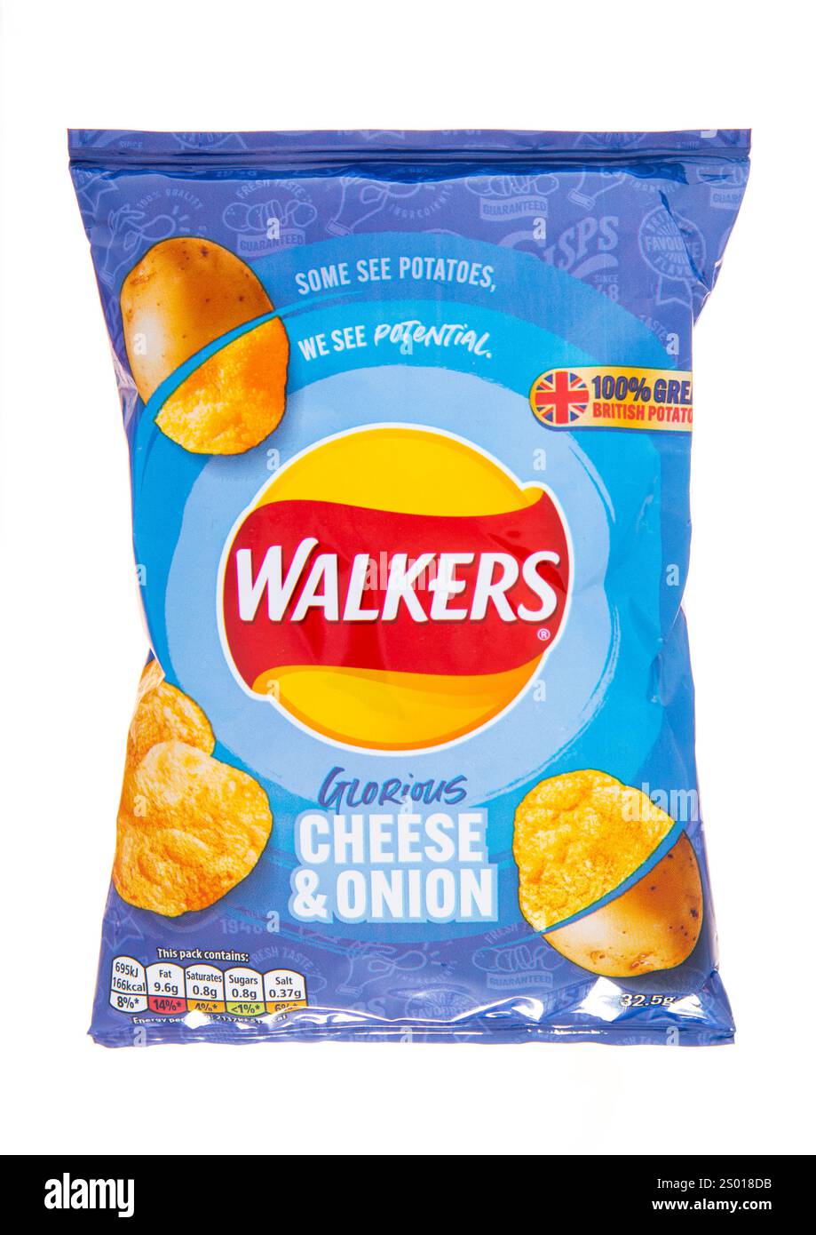 LONDON, UK - NOVEMBER 01, 2024: Walkers original potato crisps with ...