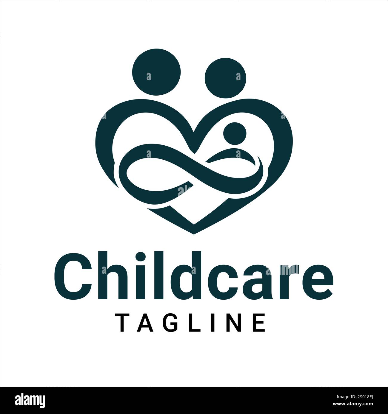 Child care logo hi-res stock photography and images - Alamy