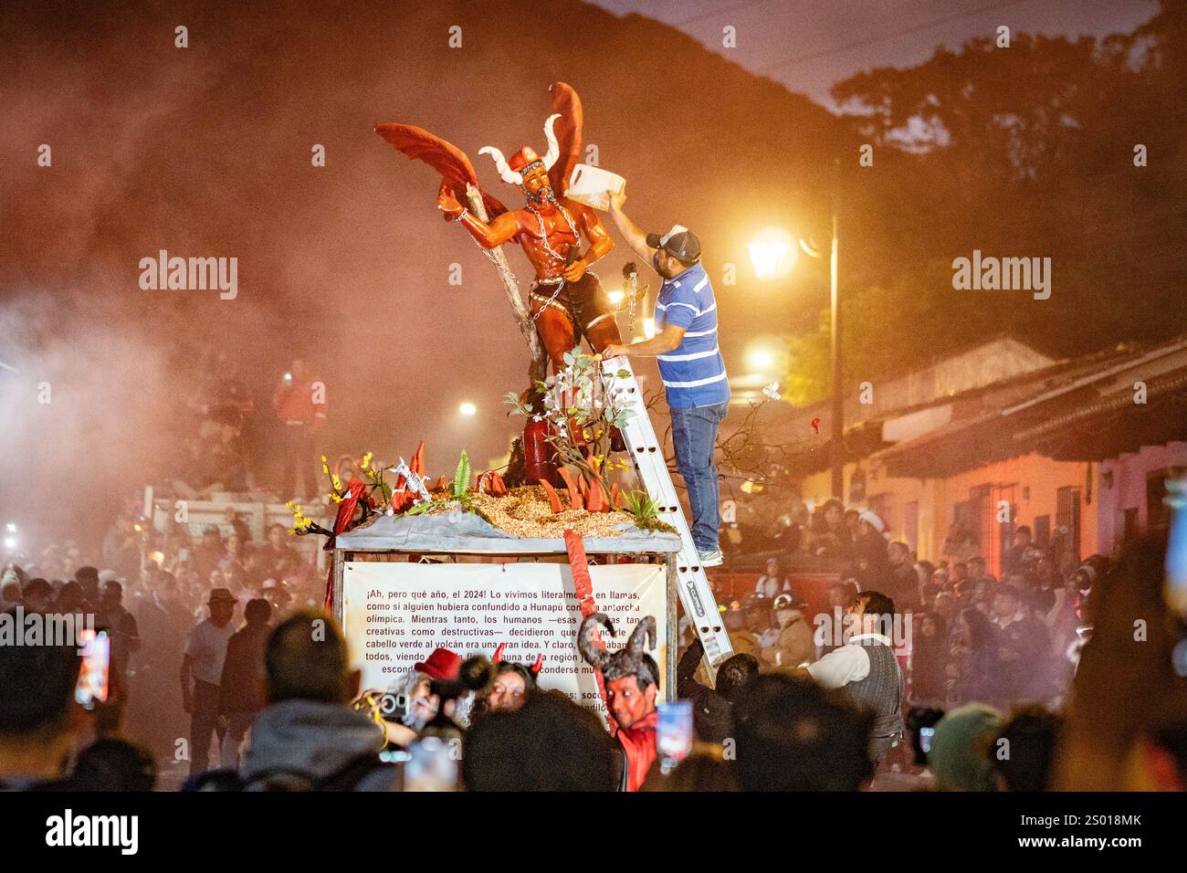 La Quema del Diablo - Burning of the Devil, Antigua Guatemala Stock ...