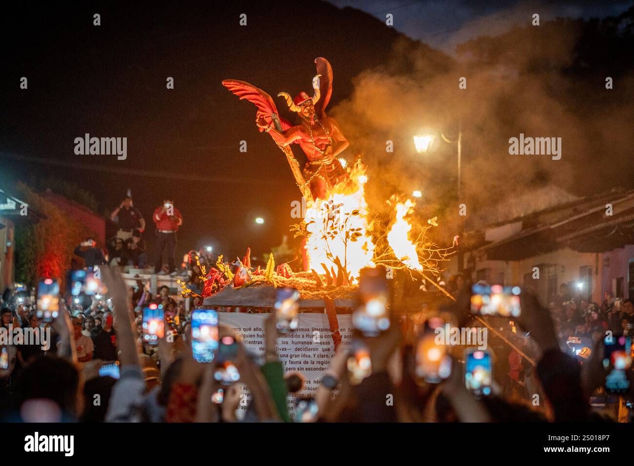 La Quema del Diablo - Burning of the Devil, Antigua Guatemala Stock ...